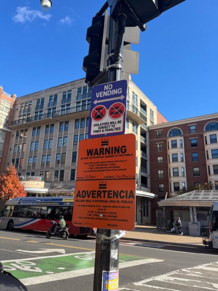 Signs of the Times – “No Vending” signs up in Columbia Heights - PoPville