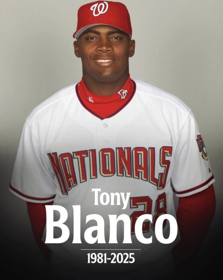 “Tony Blanco, a former Nationals player tragically passed away in the ...