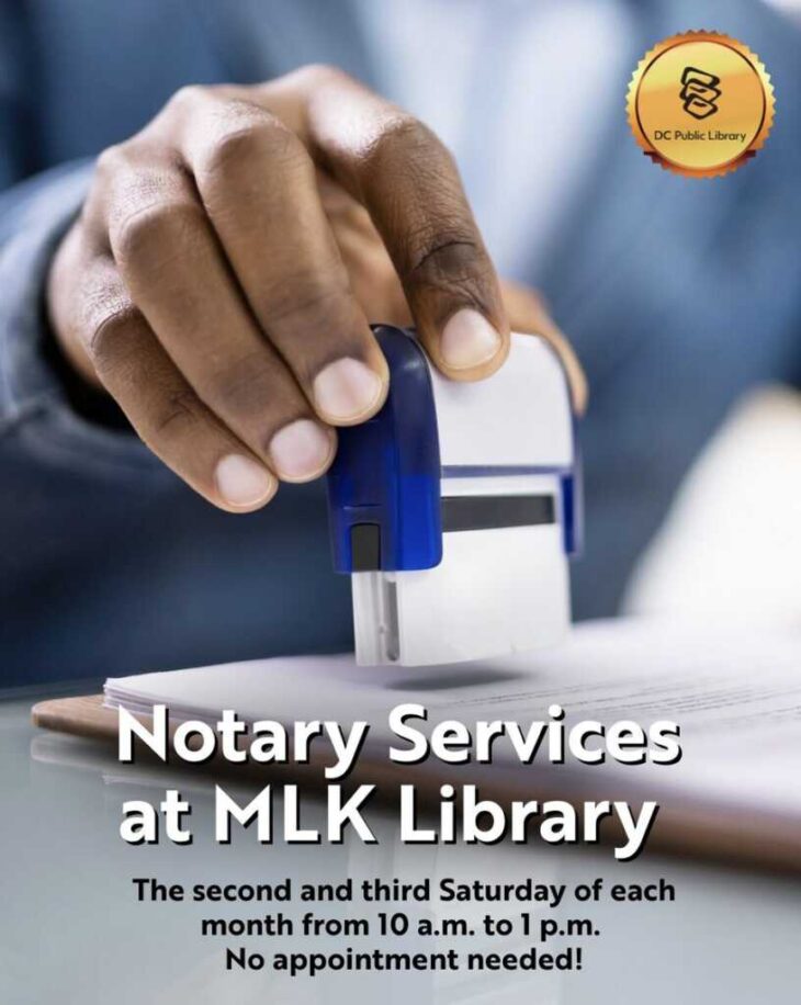 This is cool: “a brand-new service at the MLK Library: Notary Services ...