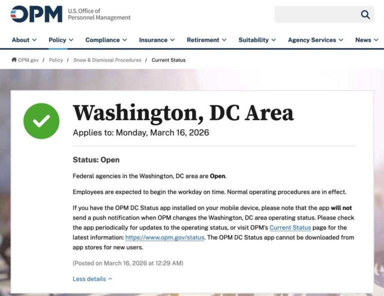 UPDATE – OPM Changes the Call for Monday: “Open With Option for ...